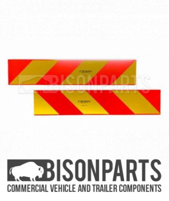 *TRUCK & TRAILER BSAU152 REAR MARKER BOARDS / CHEVRON ALUMINIUM PAIR ...