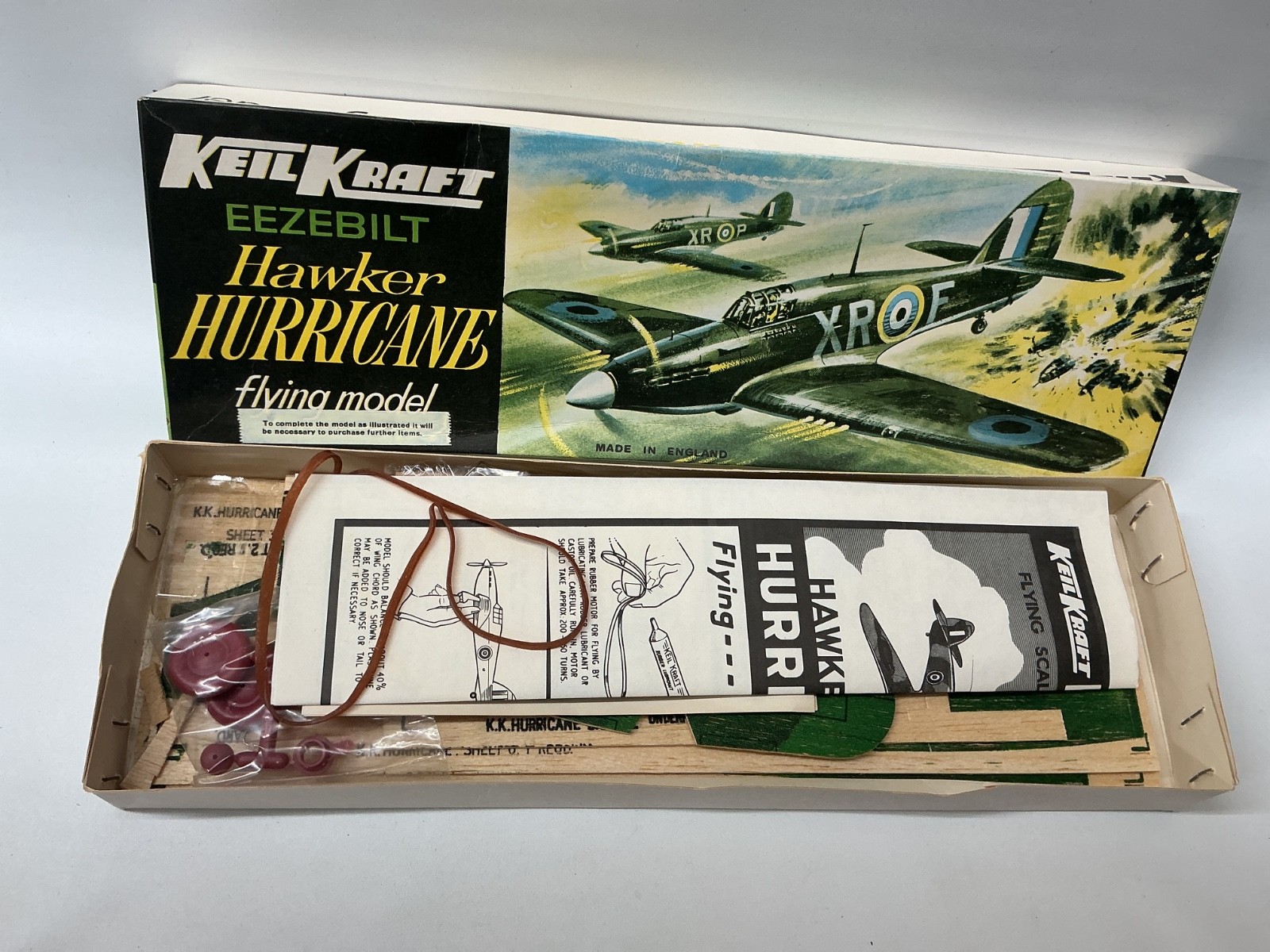 KEIL KRAFT EEZEBILT - Hawker Hurricane - Balsa flying model kit - Die ...
