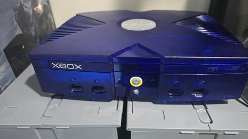 Microsoft Xbox Original Console Ice Blue Canadian Edition Working ...