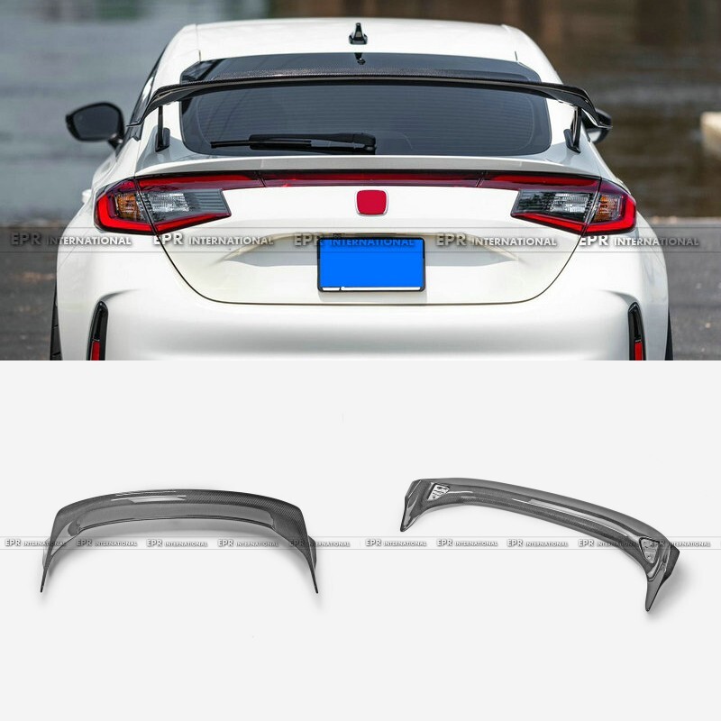 For Civic Type-R FL5 EPA V Type Carbon Fiber Rear Spoiler Wing (Blade ...