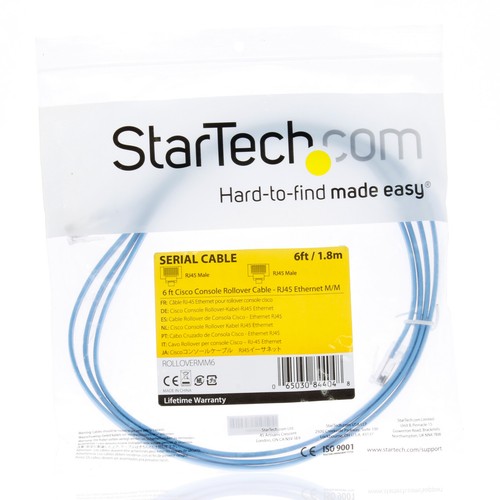 StarTech 6 ft Cisco Console Rollover Cable - RJ45 M/M - Blue ...