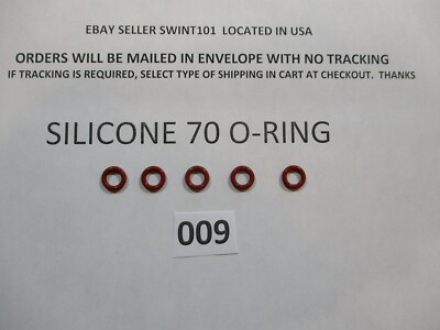 009 Silicone O-ring 70 durometer 7/32" ID x 11/32" OD x 1/16" thick ...