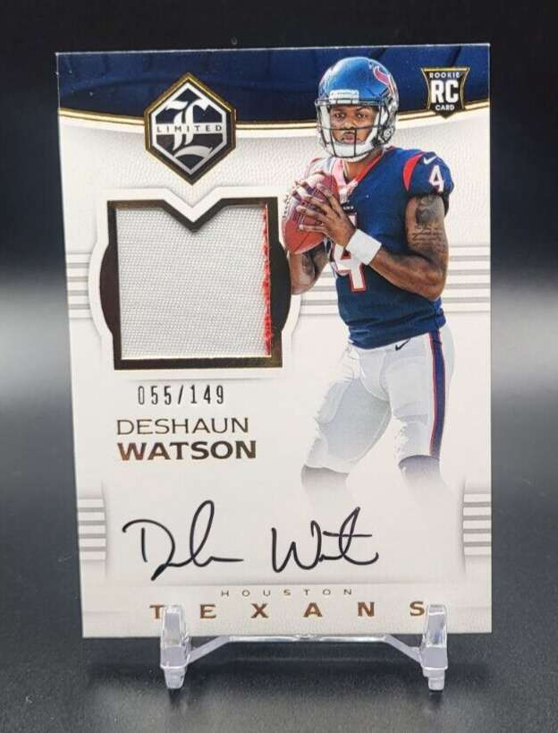 2017 Panini Limited Deshaun Watson Patch Auto Rookie /149 Autograph On ...