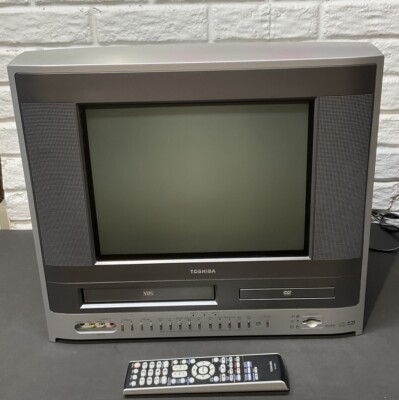 Toshiba MW14F51 TV VHS DVD Combo Retro Gaming Card Slot 14" CRT W ...