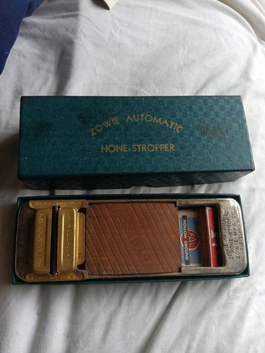 VINTAGE...ZOWIE AUTOMATIC HONE Razor Blade Stropper & Blades | eBay