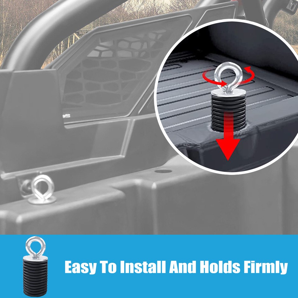 For POLARIS RZR ACE Lock&Ride ATV Bed Tie Down Anchor KNOB Sportsman ...