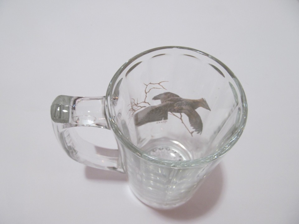 David Maass Wildlife Artist RUFFED GROUSE Clear Glass Beer Stein Mug | eBay