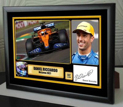 Daniel Ricciardo McLaren F1 Grand Prix Canvas Print Signed Great Gift ...