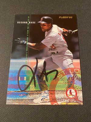 Luis Alicea Signed 1995 Fleer Card Auto St. Louis Cardinals Autograph ...