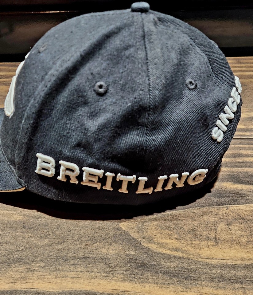 Official Breitling Hat Cap Black Since 1884 Strapback Logo Wings Swiss ...
