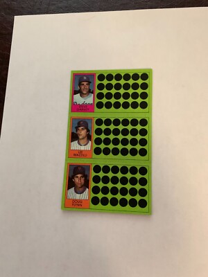 1981 Topps Baseball Scratch-Off Gamecards-Steve Garvey, Lee Mazzilli ...