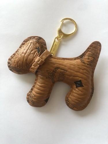 MINT Brown MCM Puppy Keychain Key Ring Dog Bag Charm | eBay