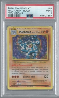 2016 Pokemon XY Evolutions Machamp Holo Rare #59 PSA 9 Mint 59/108 | eBay