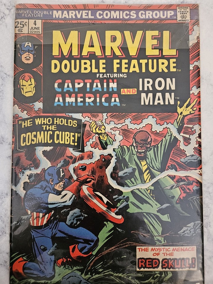 Marvel Double Feature #4 (Jun 1974, Marvel) Comic Captain America and ...