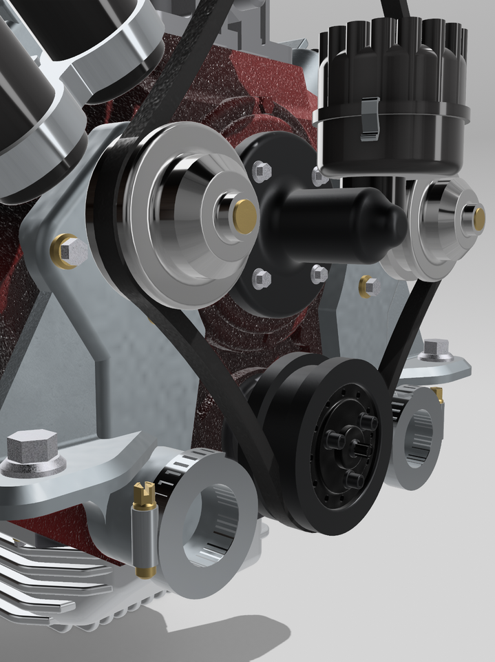 Ford Flathead Stacked Injection Twin Spark Engine - 1/24 - 3D Printed ...