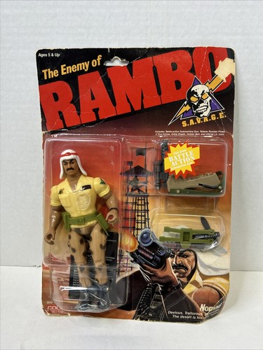 Rambo NOMAD FIGURE MOC MINT ON SEALED CARD RAMBO ENEMY SAVAGE 1986 ...