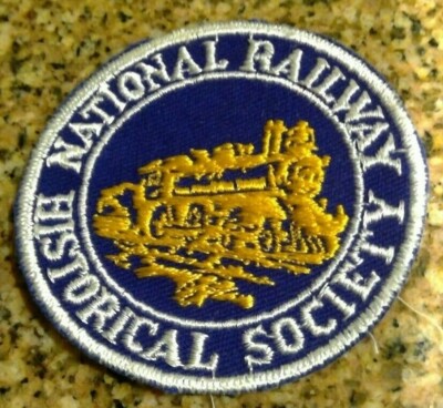 NRHS Patch: NATIONAL RAILWAY HISTORICAL SOCIETY Old STEAM LOCO Logo ...