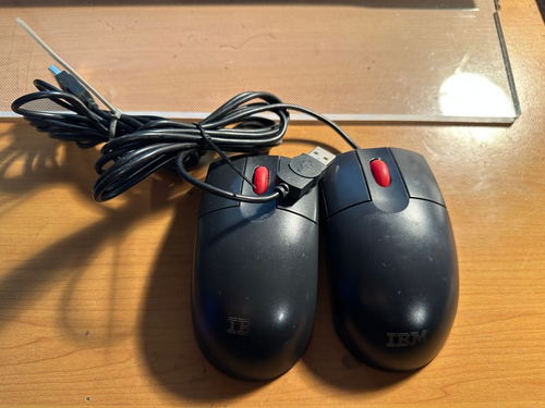 Lot Of 2 IBM/LENOVO OPTICAL USB WIRED SCROLL MOUSE MODEL M028U0L | eBay