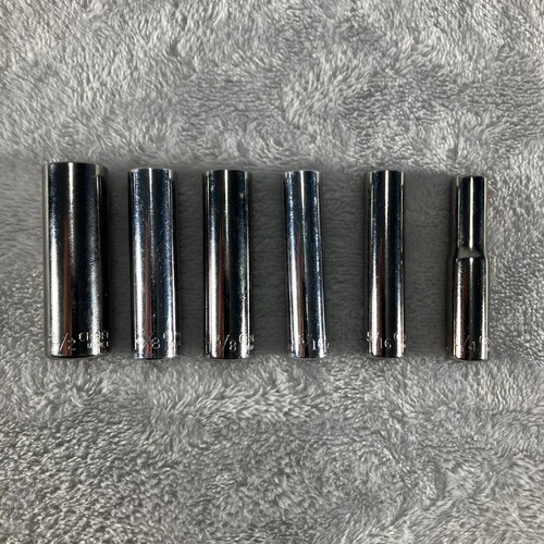 Craftsman Deep Sockets SAE 1/4" Drive 6pt 1/2” 2-3/8” 2-5/16” & 1/4 ...