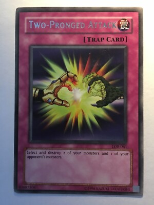 Two-Pronged Attack - LOB-061 - Rare - Unlimited Edition LOB - Legend of ...