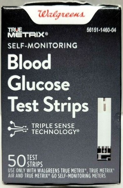 Walgreens TTrue Metrix Blood Glucose Test Strips - 50 Strips for sale ...