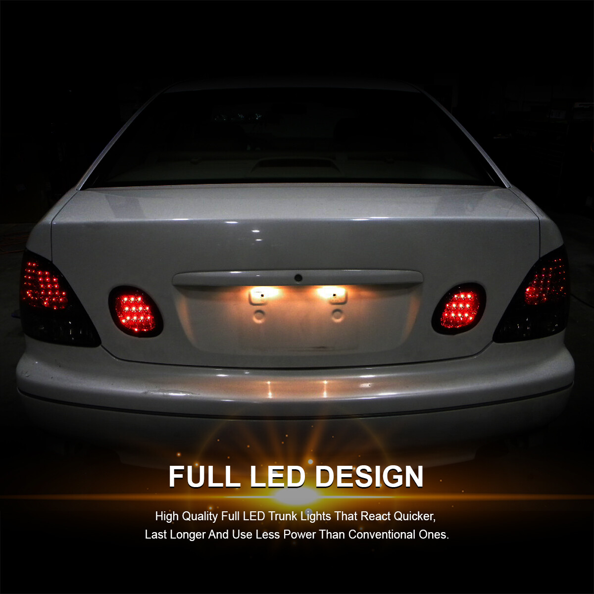 Red Fits 1998-2005 Lexus GS300 400 430 LED Tail Lights Brake Lamps Left ...