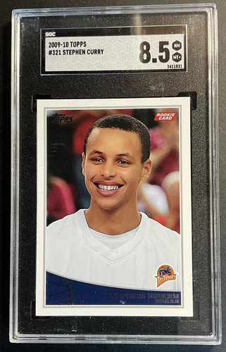 2009-10 Topps #321 Warriors Stephen Curry Rookie Basketball Card SGC 8. ...