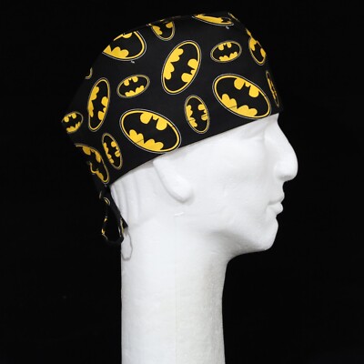 Batman Logo All Over in Black Theme Scrub Hat | eBay