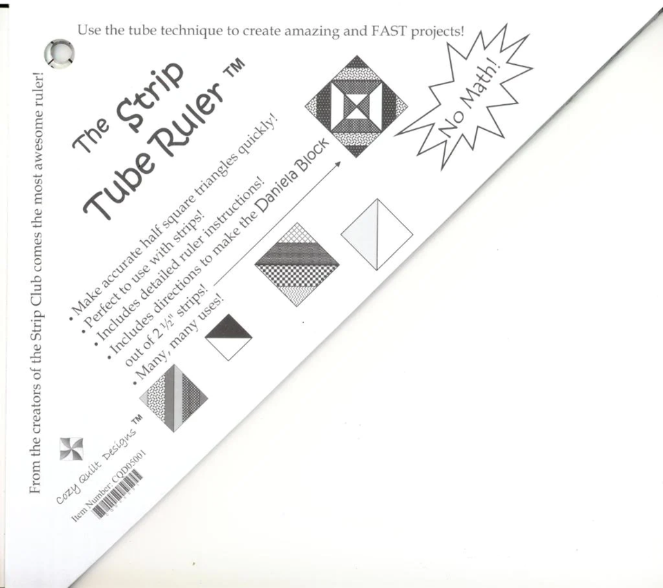 Strip Tube Ruler, Cozy Quilt Designs # CQD05001 | eBay