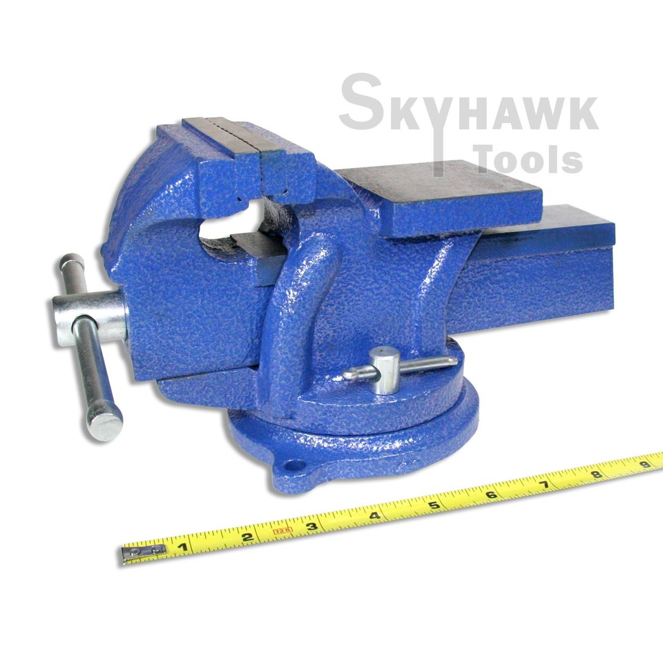 4'' Bench Vise with Anvil 4in Locking Swivel Base Table top Clamp Cast ...