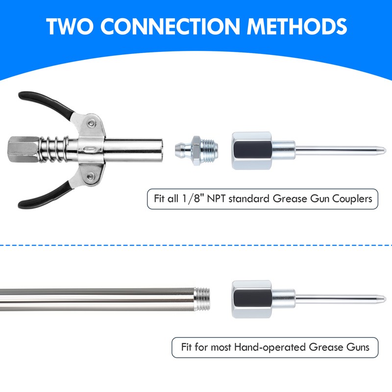 Removable Needle Greaser Injector For Grease Gun Needle Tip with 1/8 ...