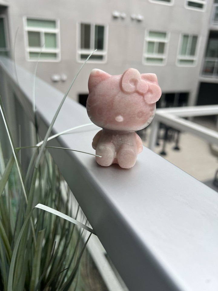 Hello Kitty Crystal Figurine Statue Pink Opal | eBay