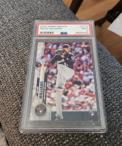 2020 Topps Update Baseball Devin Williams U113 RC PSA 9 Brewers Yankees ...
