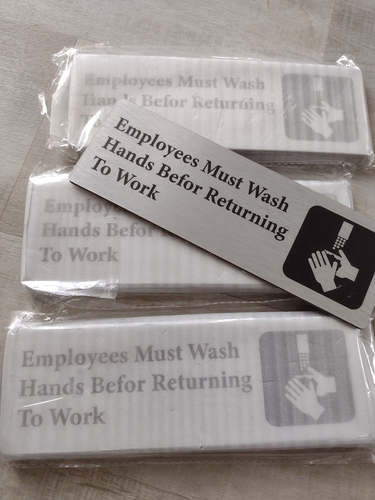 New "Employees Must Wash Hands Befor Returning To Work" SIGNS ...