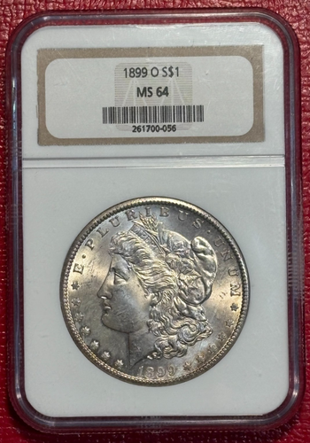 RARE GENERATION 8 LABEL NGC MS64 1899 O MORGAN SILVER DOLLAR COIN ...