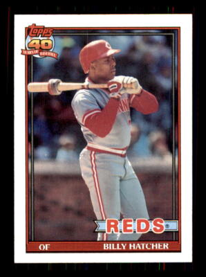 1991 Baseball Topps Billy Hatcher Cincinnati Reds #604 | eBay