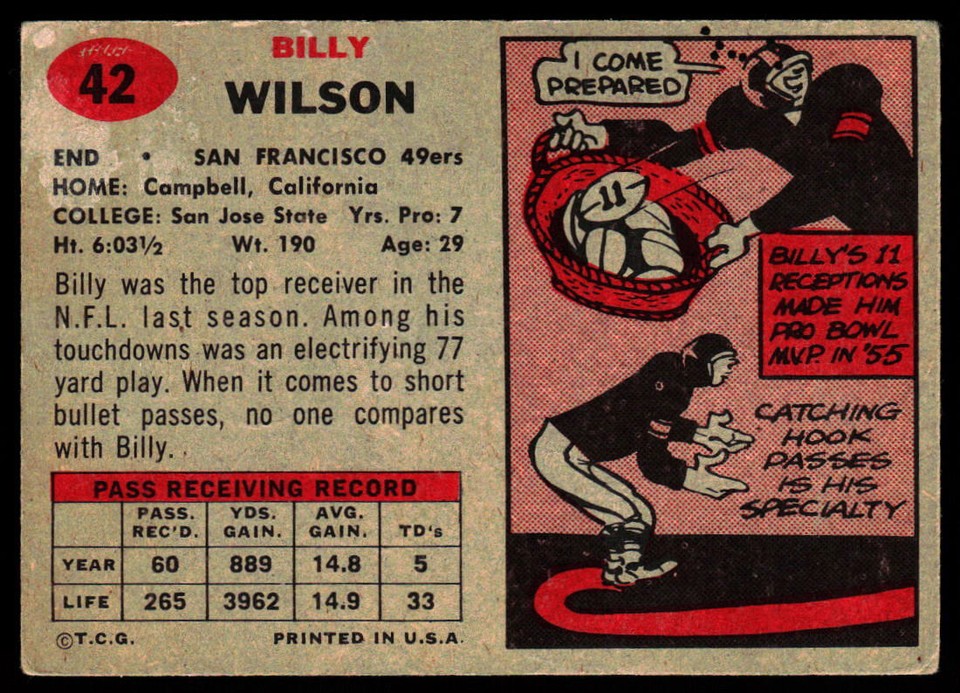 1994 Topps Archives 1957 #42 Billy Wilson | eBay