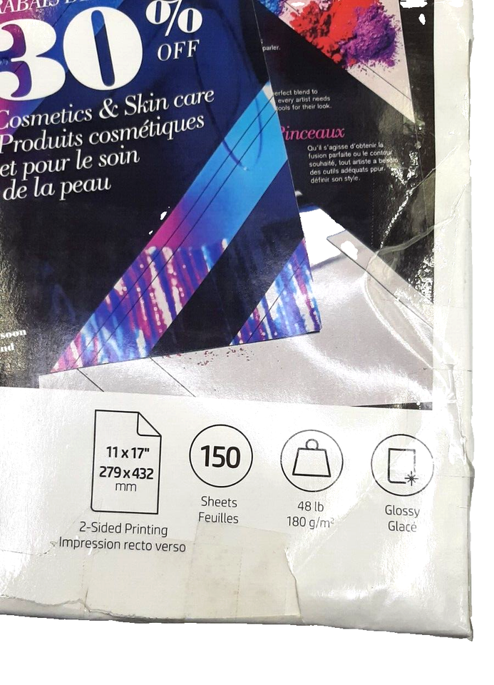 HP Professional Business Paper 11X17" 150 sheets Open Package 48 lbs ...