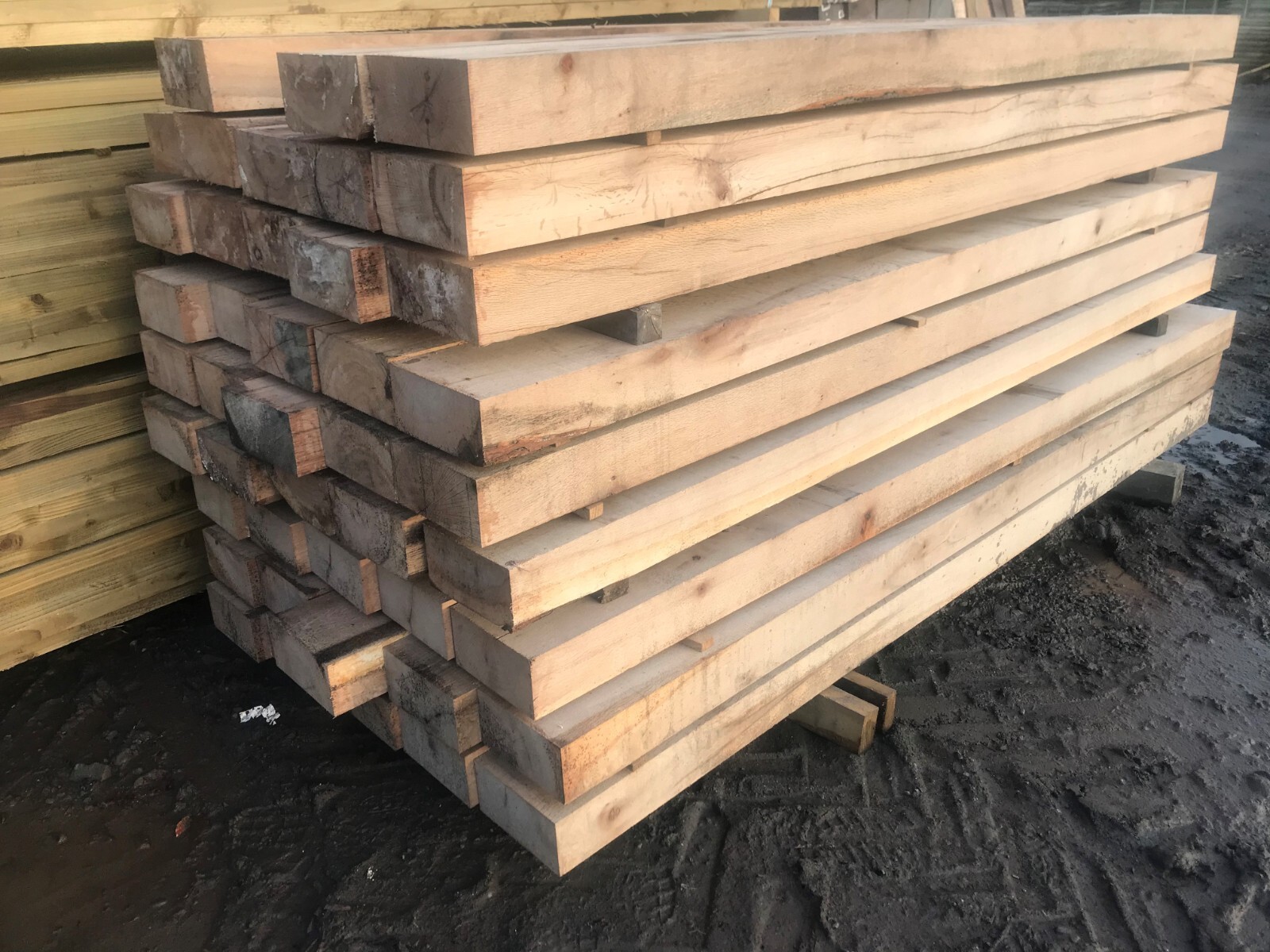 Untreated Oak Sleepers 100 x 200 x 2400 mm | eBay UK