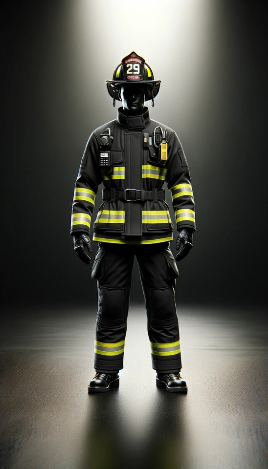 DYOB Firefighter Suit Fire Suit Turnout Gear MED Jacket/Pants w ...