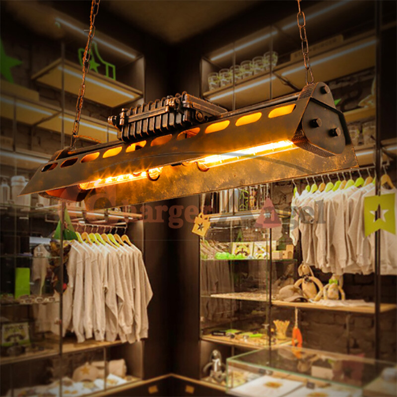 Industrial Steampunk Chandelier Pool Table Ceiling Light Fixture ...