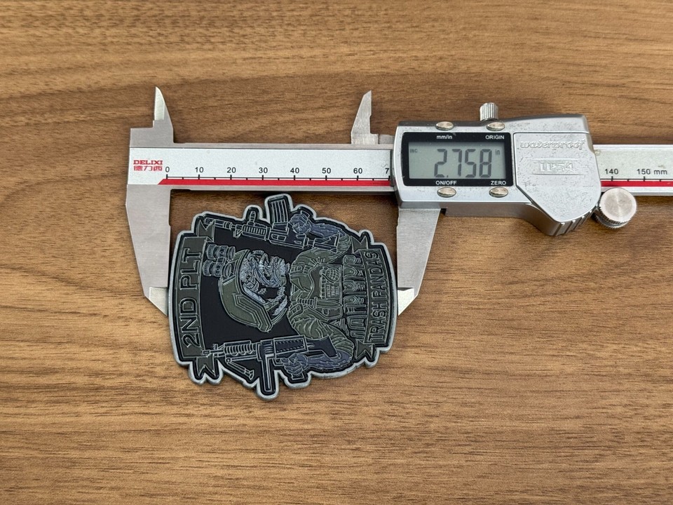 Challenge Coin - 2ND PLT Trash Pandas, Double - sided “LIVE FAST, EAT ...