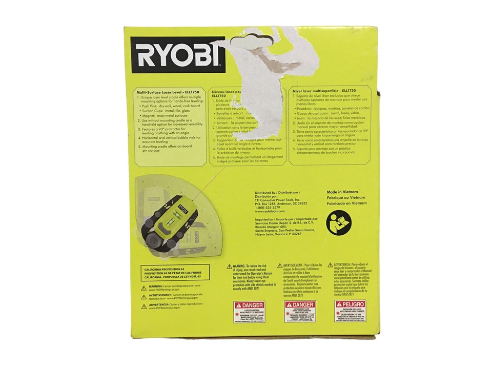 RYOBI ELL1750 20' Range Multi-Surface Laser Level | eBay