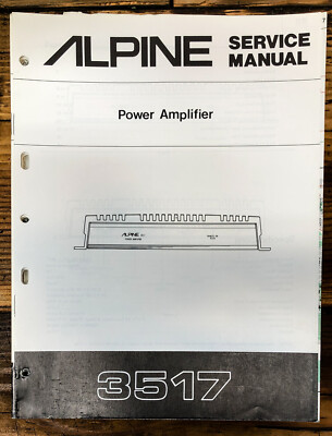 Alpine Model 3517 Power Amplifier Service Manual *Original* | eBay
