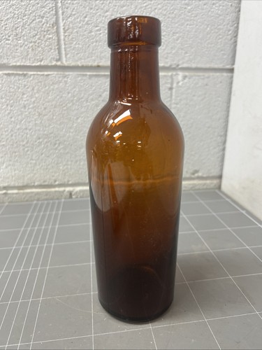 VINTAGE BOTTLE AMBER GLASS UGB UNITED GLASS BOTTLES ENGLAND APOTHECARY ...