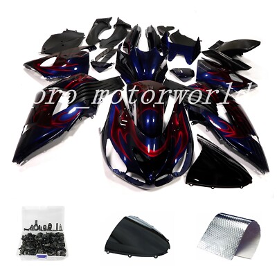 For Kawasaki Ninja ZX14R 06-2011 ZZR1400 Red Frame Fairing Kit Bodywork ...