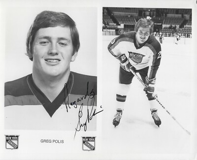 Greg Polis Autographed Signed 8x10 RARE NY Rangers Press Photo NHL - w ...