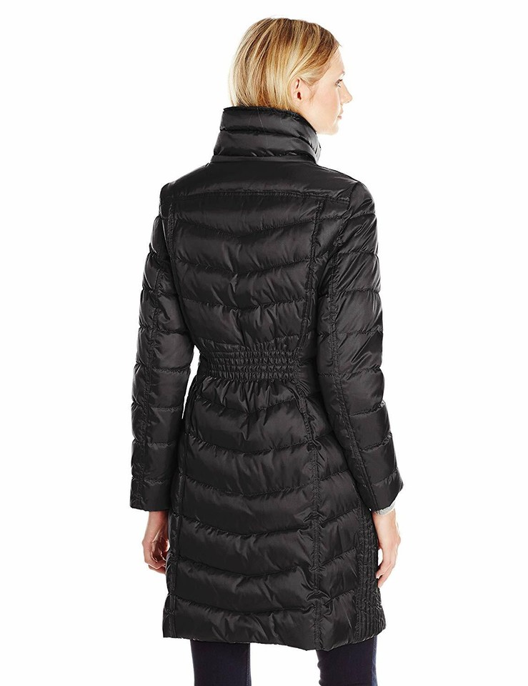 Halifax Traders Women's Puffer Insulated Coat with Faux Fur Hood, Black ...
