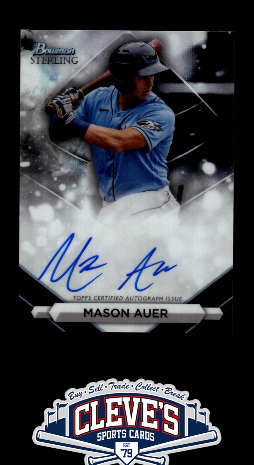 2023 BOWMAN STERLING AUTO MASON AUER TAMPA BAY RAYS | eBay