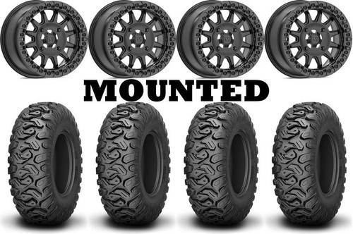 Kit 4 Kenda Mastodon HT Tires 33x10-15 on Valor V09 Beadlock Gray ...